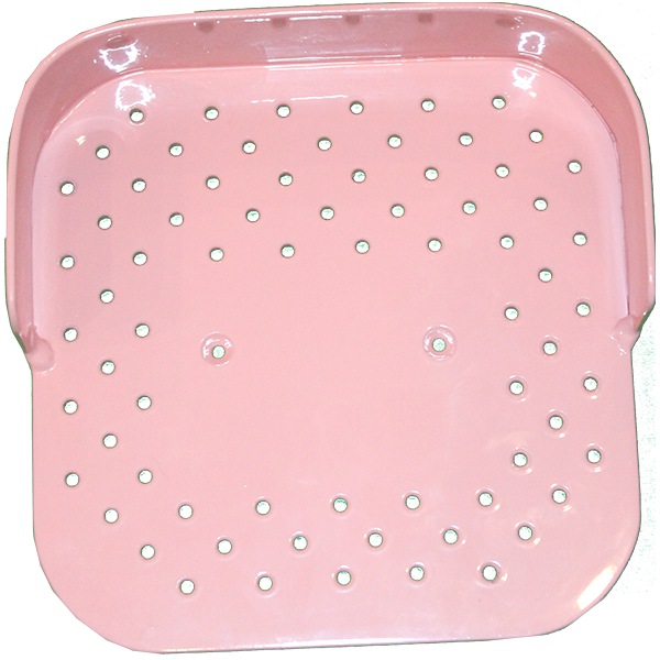 Small 8 x 8 Light Pink Childs Wheelchair Footplate | Toe Jammer Footplates